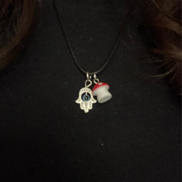 Red Mushroom Necklace - Etsy