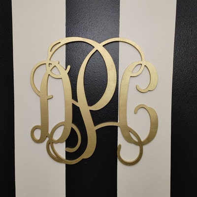 Monogram Wall Hanging Gold Monogram Wooden Monogram Room Decor Monogram ...