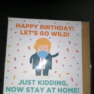 Funny Quarantine Birthday Card, Virus Card, Funny Isolation Birthday ...