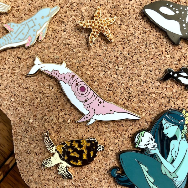 Antares Red Star Rice's Whale Enamel Pin - Etsy
