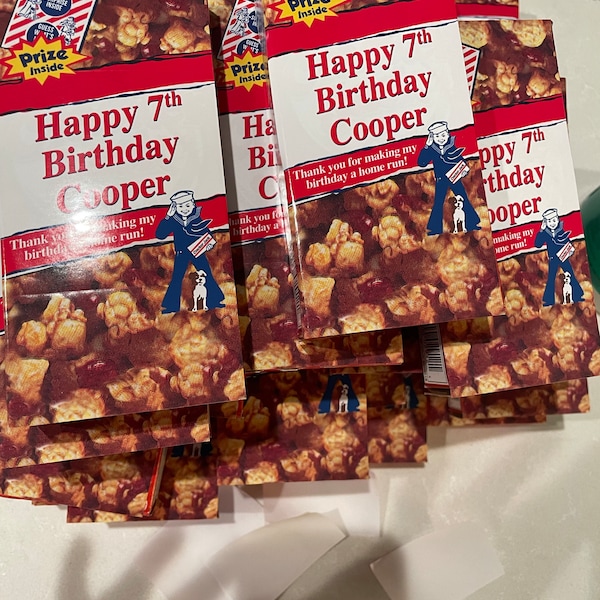 Cracker Jack Labels, Custom Cracker Jack Stickers for Birthdays ...