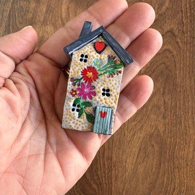 Miniature House, Tiny Town, Mini Home Sculpture, Individual or Set of ...