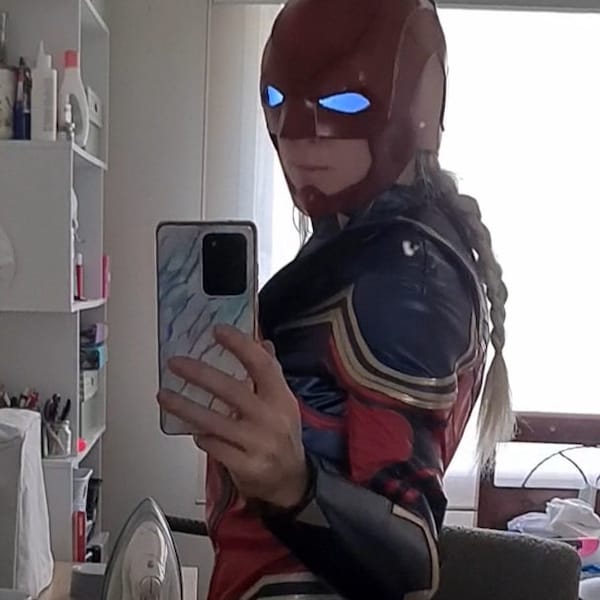 Extra Large Bendable Flexible LED Light up Cosplay Eyes, White Blue Red ...