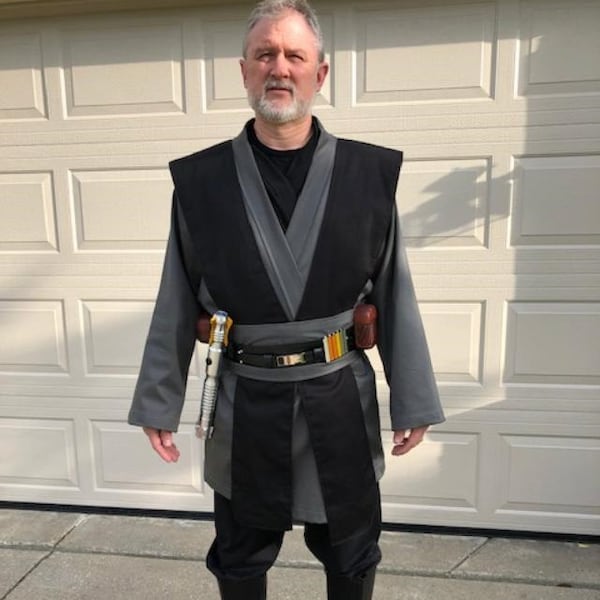 Grey Jedi Star Wars Inspired Sith/jedi Tunic, Tabards , Obi Set - Etsy