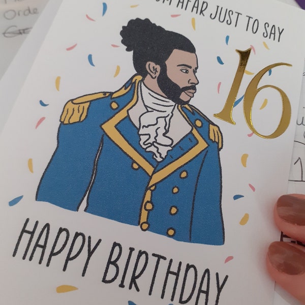 Limited Edition Hamilton Themed Birthday Celebration Card in A6! King ...