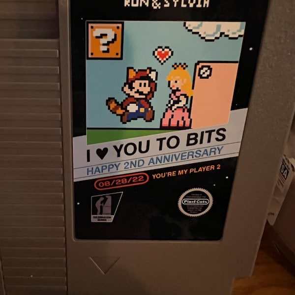 Super Mario Birthday Greeting Card Real Game Cart - Etsy