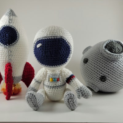 Astronaut Moon and Rocket Space Series Crochet Pattern - Etsy