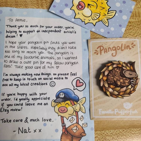 Pangolin Wooden Pin Animal Pins - Etsy