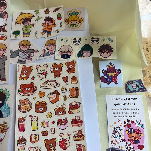 Cute Mascots Journaling Sticker Sheets - Etsy