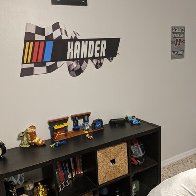 Nascar Inspired Decal, Nascar Wall Design, Car Wall Mural, Personalized ...