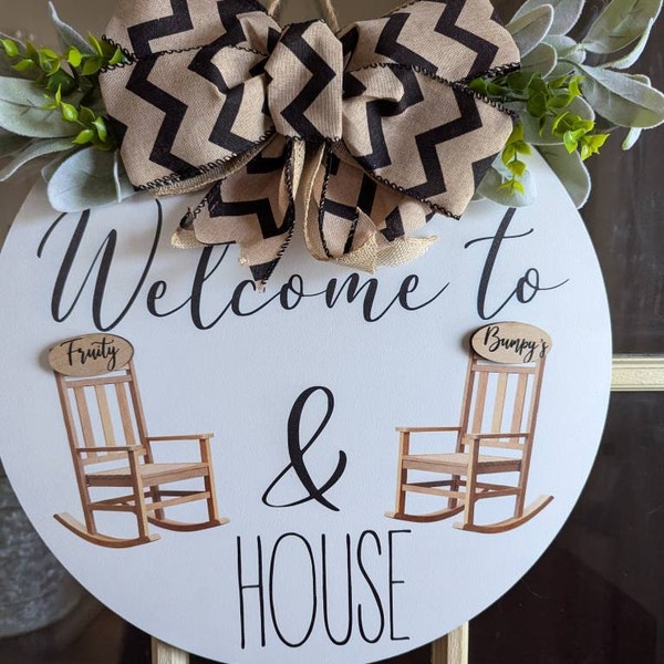 Front Door Sign|family Front Door Hanger|welcome Door Hanger|welcome ...