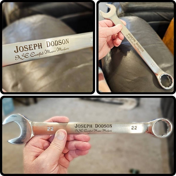 Engraved Wrench, Custom Engraved Text or Logo, Personalized Design ...