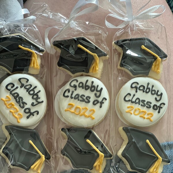 Class of 2024 Sugar Cookies - Graduation Cookies - Colors Customizable ...