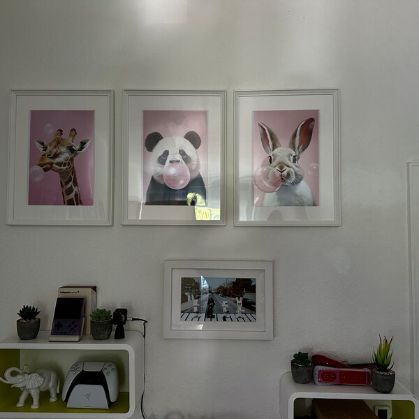 Pink Animal Print, Animal Poster, Fun Prints, Living Room/ Bedroom ...