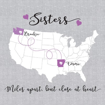 Long Distance Sister Gift, Long Distance Best Friend Gift, Sister ...