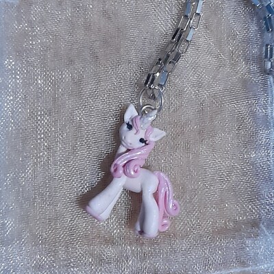 Wednesday Addams Necklace, Miniature Clay Art Jewelry, Polymer Clay ...