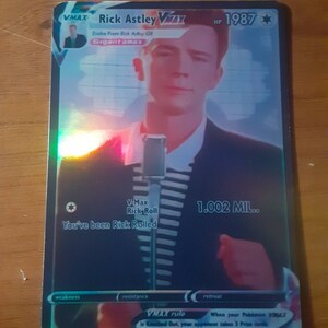 Rick Astley Rick Roll Rickroll Gx Ex Vmax V Pokémon Card Orica ...