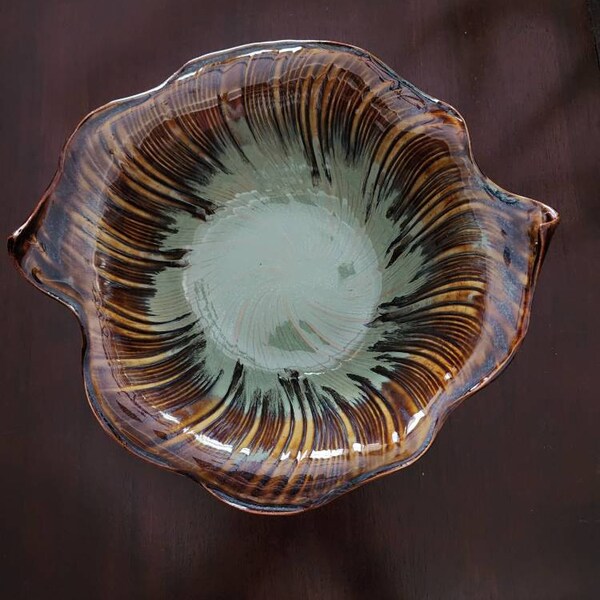 Medium Decorative Pottery Bowl - Clay Bowl - Pottery Bowl - Textured ...