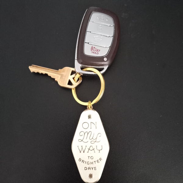 Enamel Glitter Keychain Inspirational Positivity Brighter Days New Job ...