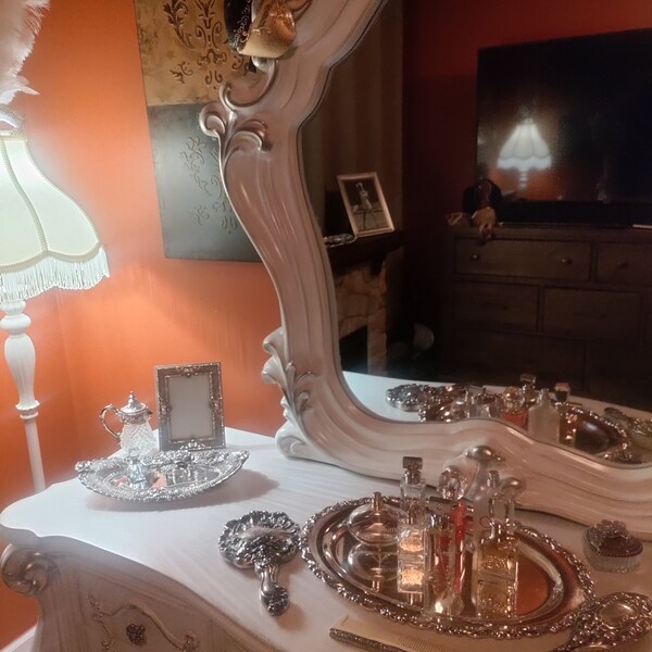 Jeweled Wall Art, Sage Green and Pink, Vintage Jeweled Art, Shabby Chic, Housewarming, Birthday ...