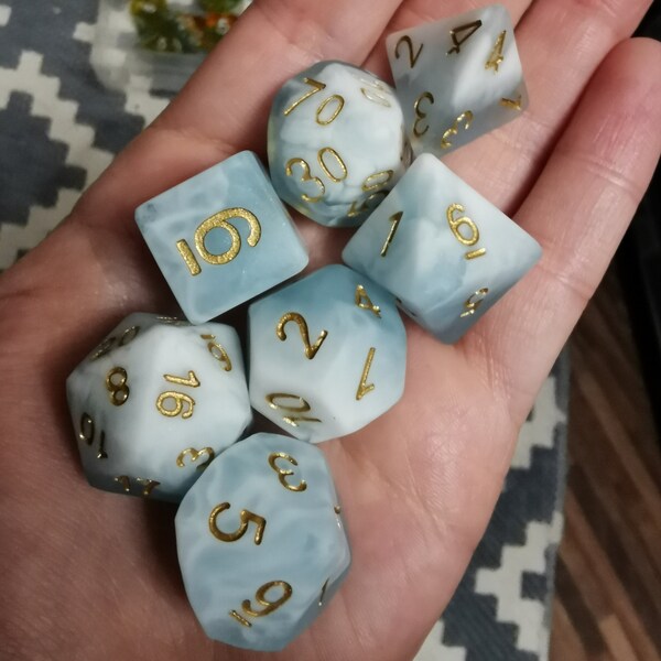 Seastone Dice Set (made to Order) - Etsy