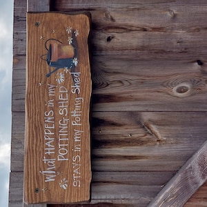 The Potting Shed Sign Custom Hand Illustrated Wood Signs for Home ...