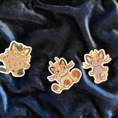 Meowth Sticker Pack - Etsy