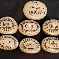 Encouragement Stones With Flowers, Set of 10 Affirmation Pocket Rocks ...