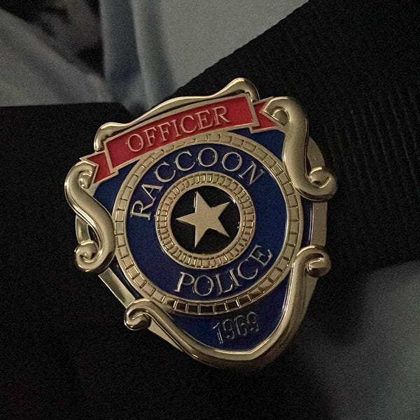 Raccoon City R.P.D. Red Banner Metal Costume/cosplay Badge (66mm X 63mm ...