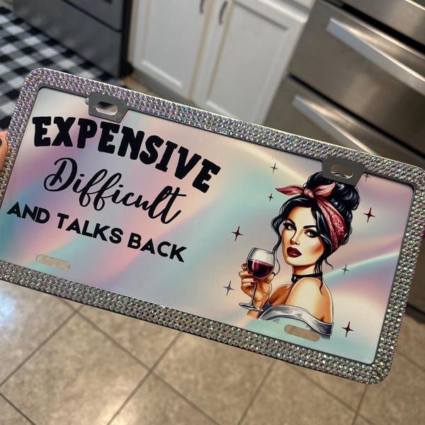 Stained Glass Ocean Wave License Plate Frame Beach Car Accessories ...