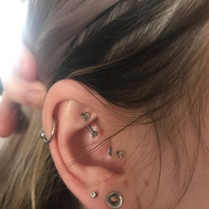 Daith Earring Daith Piercing 16g Rook Earring Rook Piercing | Etsy