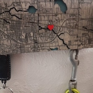 Personalised Map Location Key Holder for Wall, Custom Magnetic Key ...