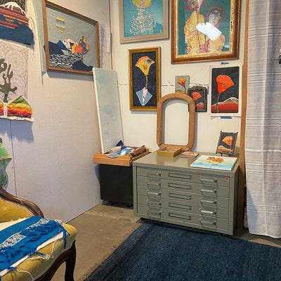 Flat File INV-56 Coffee Table Artist Print File Vintage STACOR Steel ...