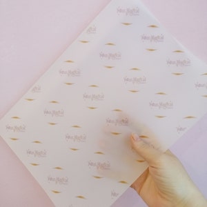 Custom Logo Translucent Packaging Sheets Logo Paper Vellum - Etsy