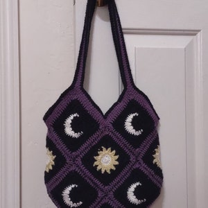 Sun and Moon Tote Bag Crochet PDF PATTERN Intermediate - Etsy