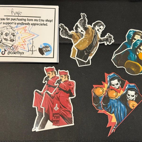 Cardinal and Ghouls Stickers - Etsy