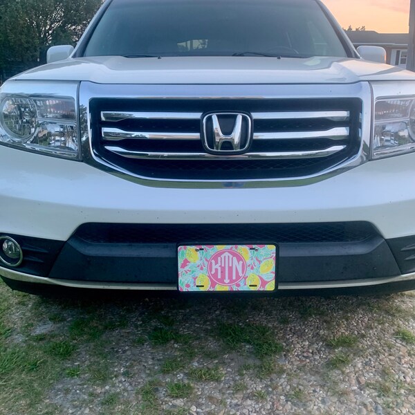 Preppy Personalized License Plate, Custom Car Tag for Women, Name Car ...