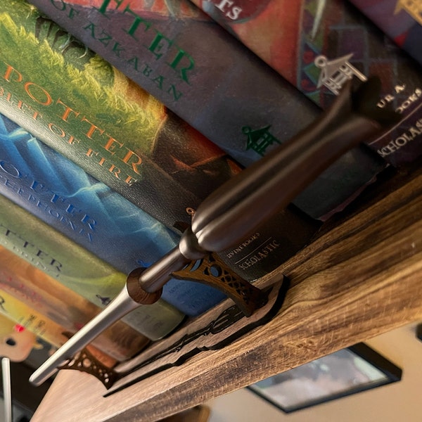 Laser Cut Wand Stand With Engraving - Black Walnut or Cherry Wood - Etsy