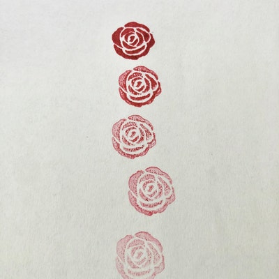 Solid Rose Rubber Stamp - Etsy
