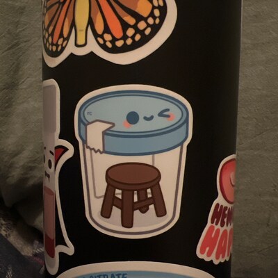 Small Stool Sample Funny Vinyl Waterproof Sticker for Lab Scientists ...