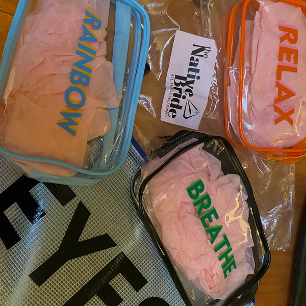 Shadow Monogram Clear Bag, Monogram Gifts, TSA Toiletry Bag Pouch With ...