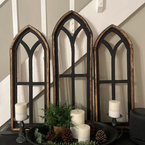 Black Window Frame Cathedral Style Arch - Etsy