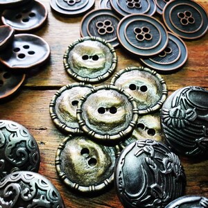 Metal Buttons Dull Silver Radial Lines Hole Buttons 11mm | Etsy