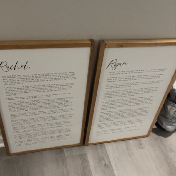 Wedding Vows Sign | Custom Wedding Vows Sign | Anniversary Sign ...
