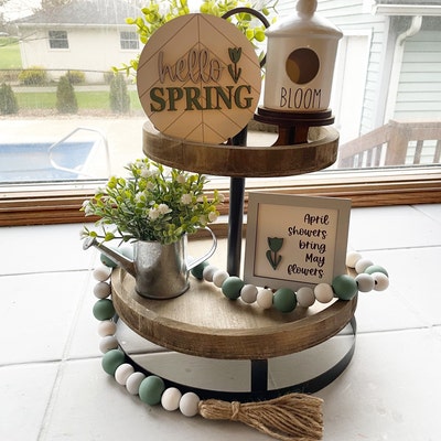 Spring Tiered Tray Decor Tiered Tray Decor Bundle - Etsy