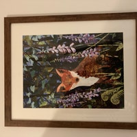 Floral Cat Greetings Card by Kat Baxter Kitten Greetings - Etsy