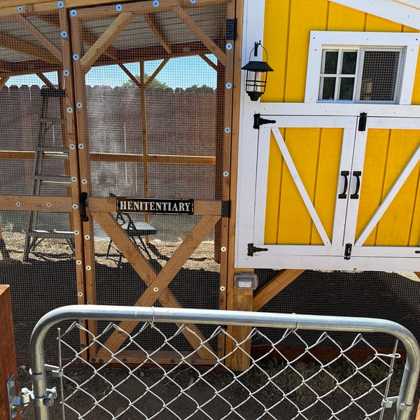 Henitentiary Funny Chicken Coop Sign - Backyard Chicken Gift - Cute ...
