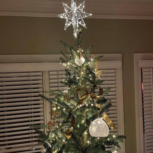 Star With Cross - Christmas Tree Topper [digital File] - Etsy