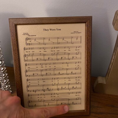 Leather Engraved Music Sheet Personalized Framed Music Notes 3rd ...
