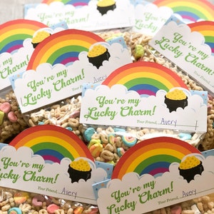 St. Patrick's Day Treat Bag Toppers, Printables, Rainbow Seeds, Lucky ...